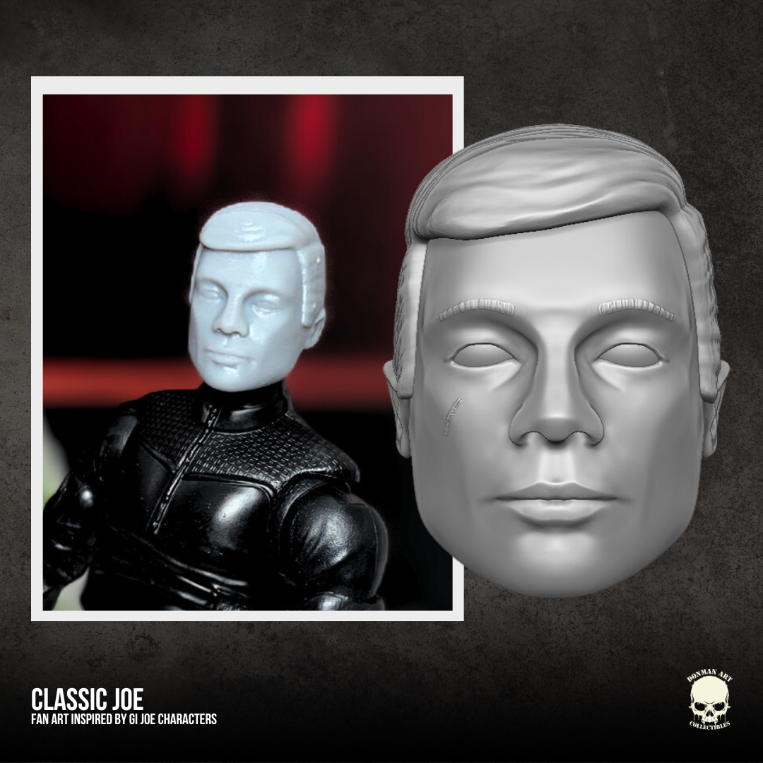 Classic Joe Head 3D printable File For Action Figures - DONMAN ART