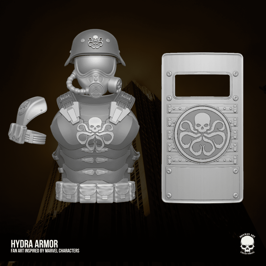 Hydra Armor fan art 3D printable File For Action Figures - DONMAN ART